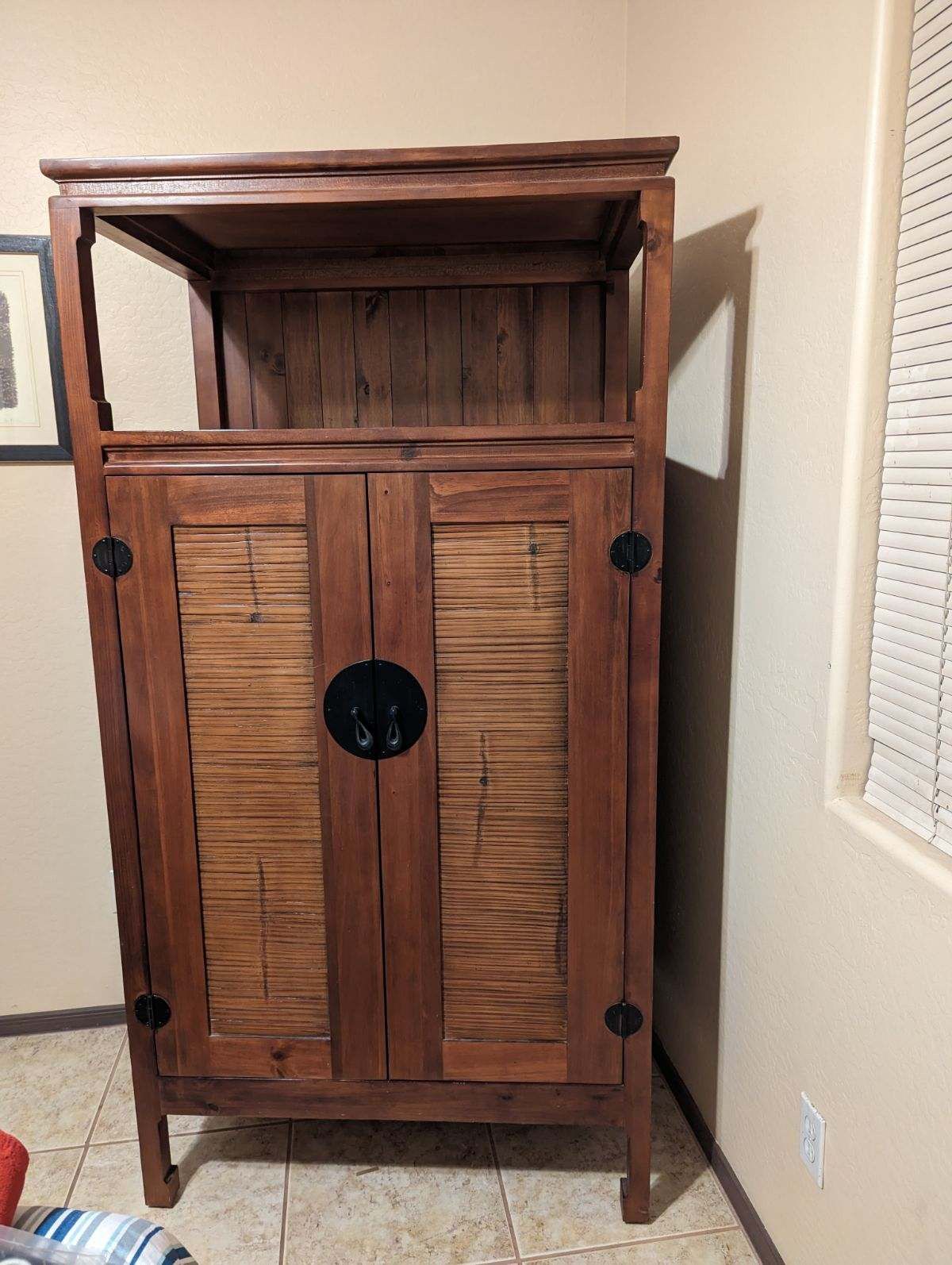 Pier one set- large armoire/media cabinet and medium size cabinet. for ...