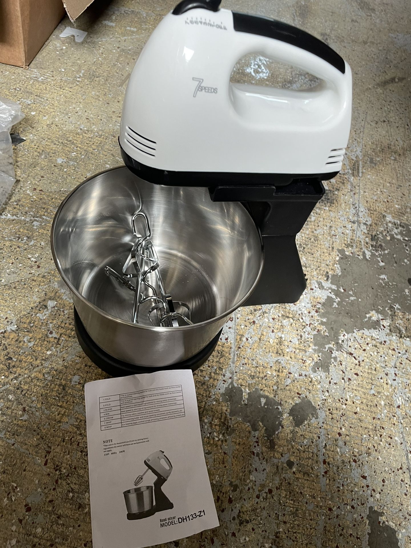 Electric Stand Mixer, Classic Stand and Hand Mixer Adjustable Stainless ...