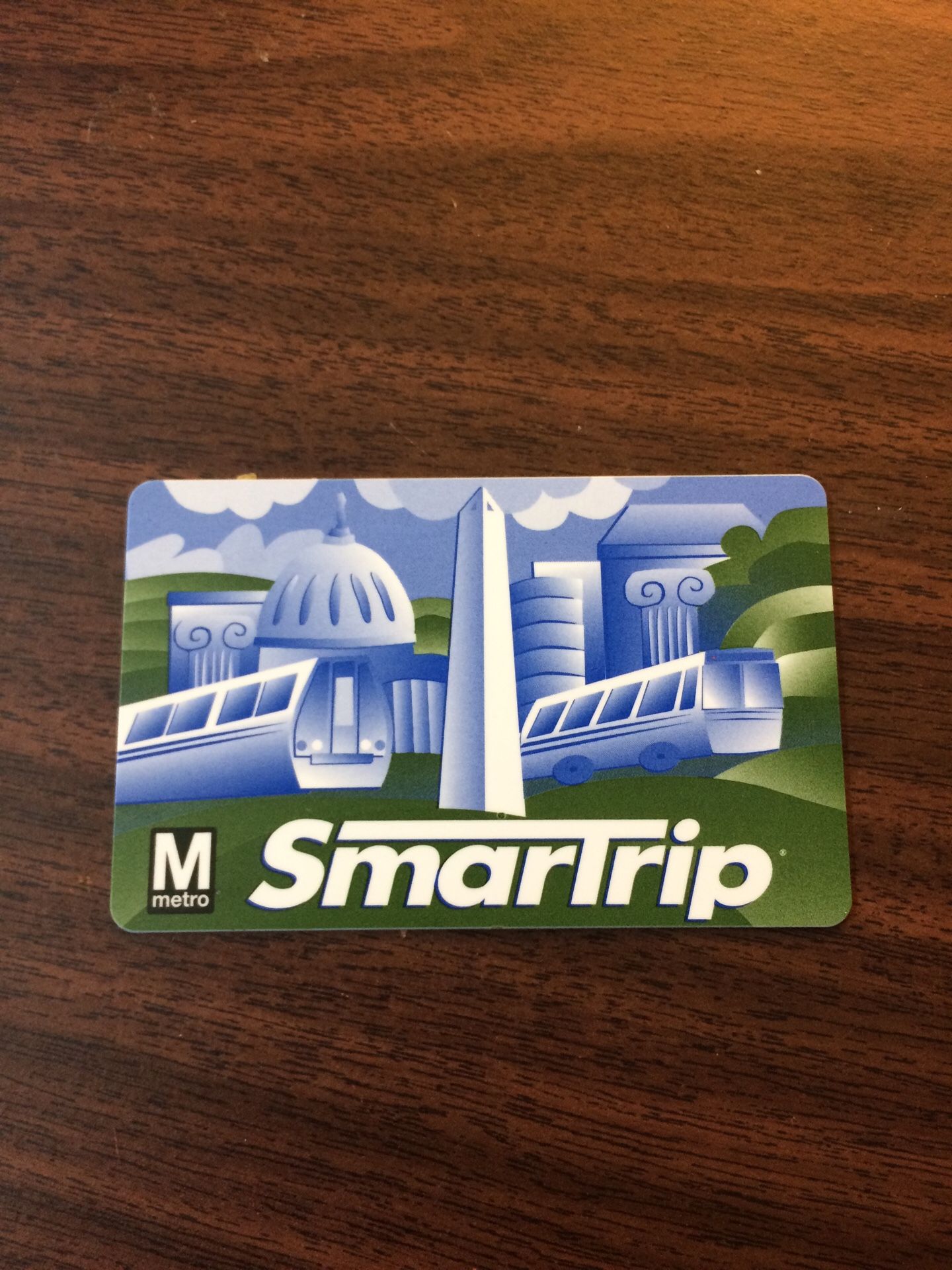 Washington DC District of Columbia Metro Subway Smart Trip Smartrip ...