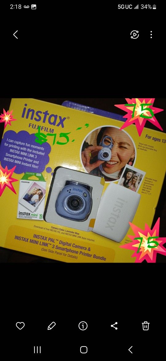 Home/Business Security Camera Or Instax DigiCam/Printer Bundle for Sale ...