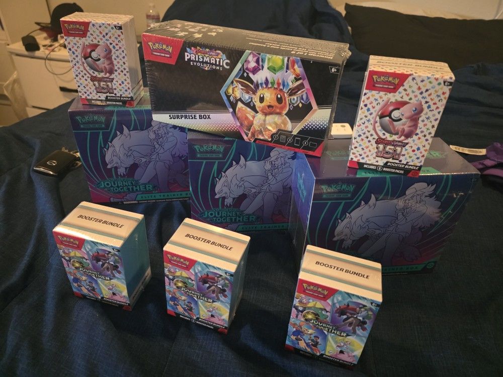 Pokemon Prismatic Evolutions, Journey Together And 151 for Sale in ...