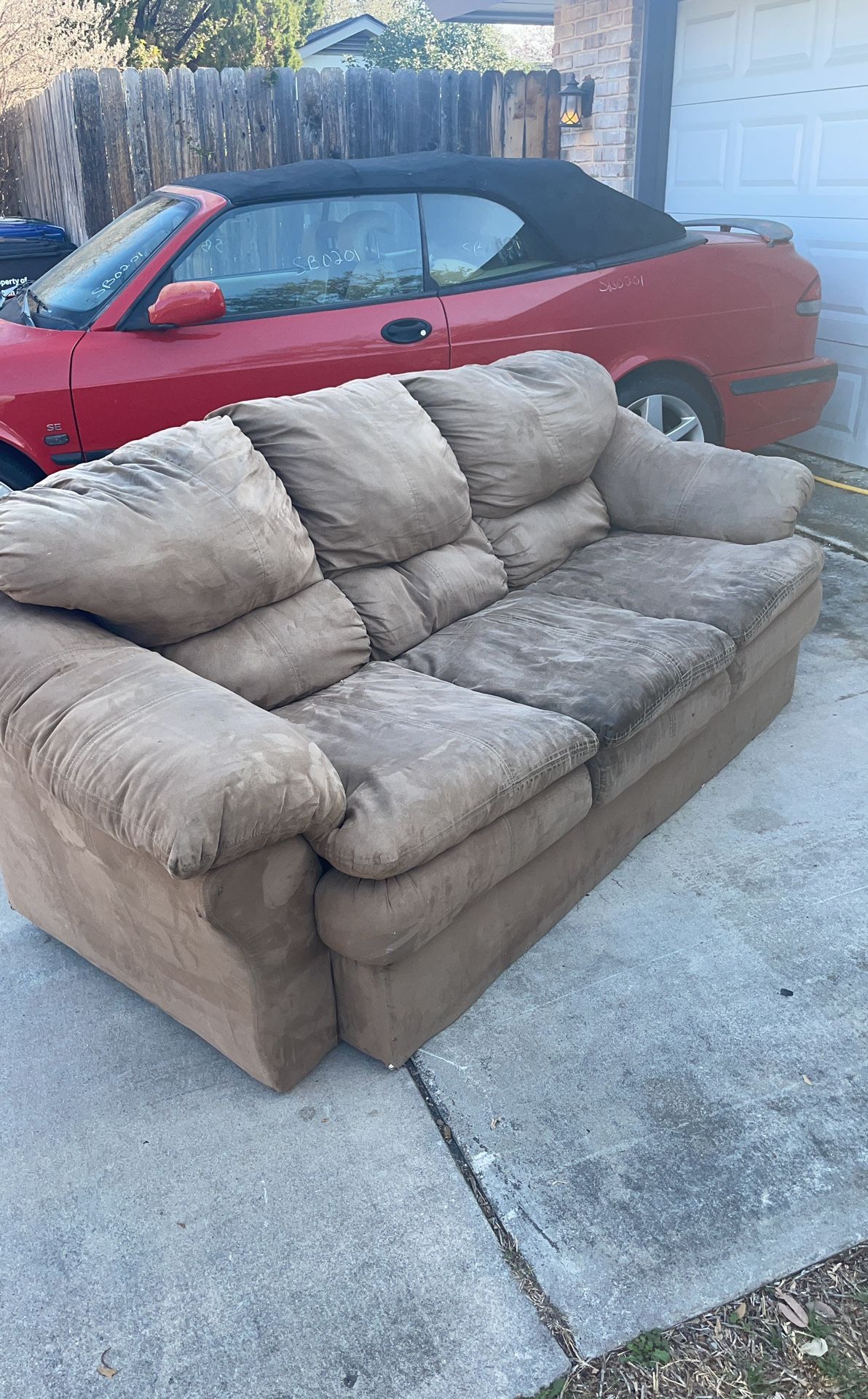 Brown Cloth Sofa for Sale in San Antonio, TX - OfferUp