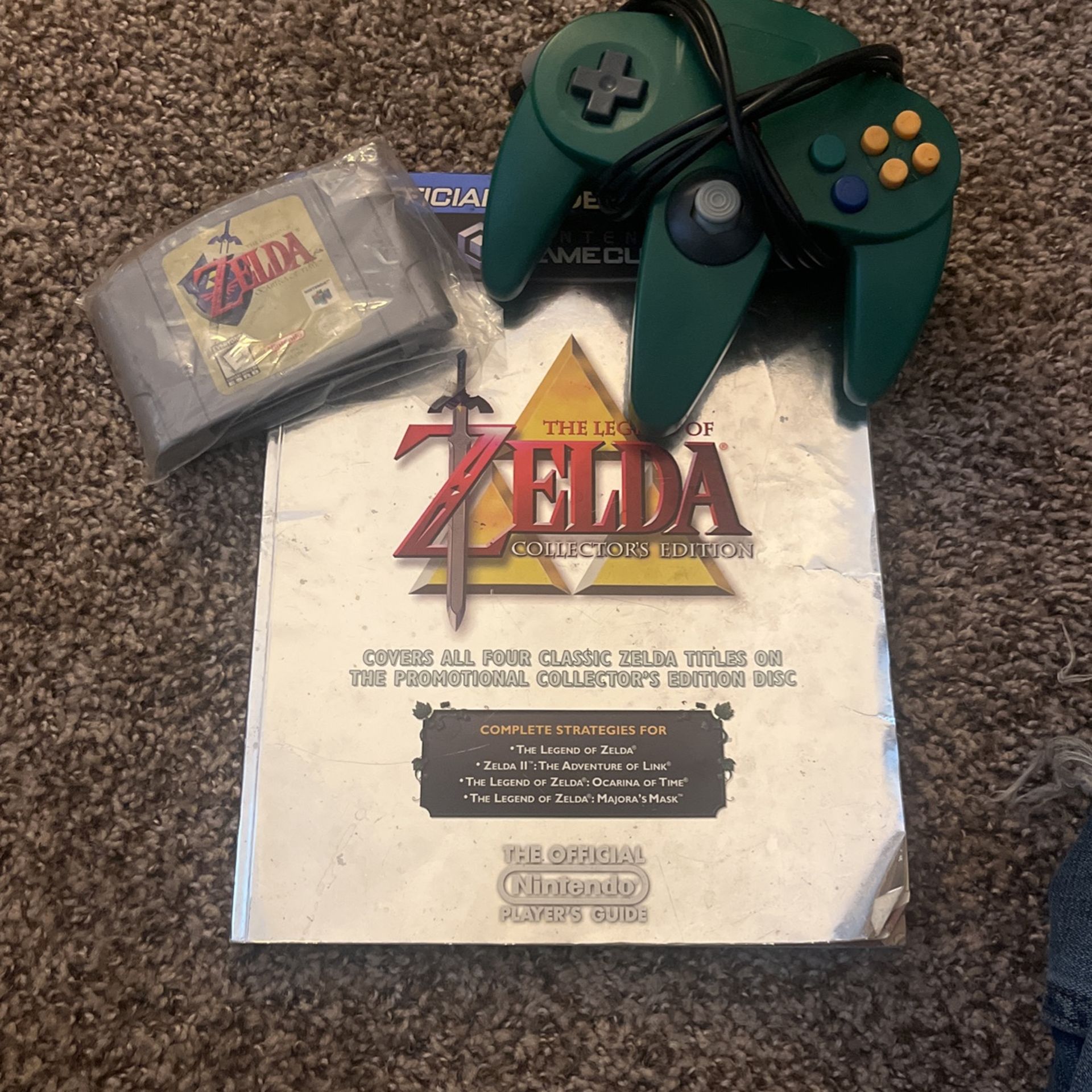 Zelda ORIGINAL Ocarina Of Time 64 And Strategy Guide And Controller for ...