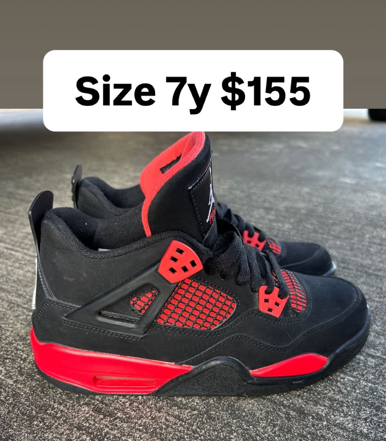 Jordan Retro 4s Red Thunder Size 7y for Sale in Pasadena, TX - OfferUp