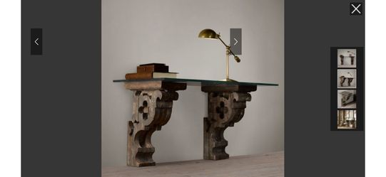 Restoration hardware corbel desk store
