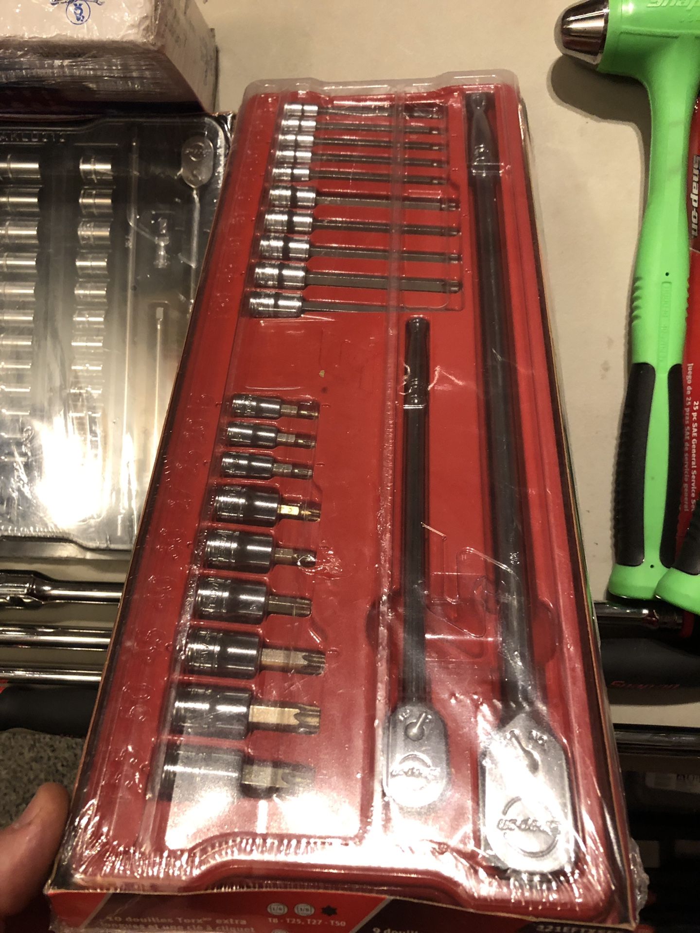 Snap on torx service set long and short torx sockets with extra long 3/ ...