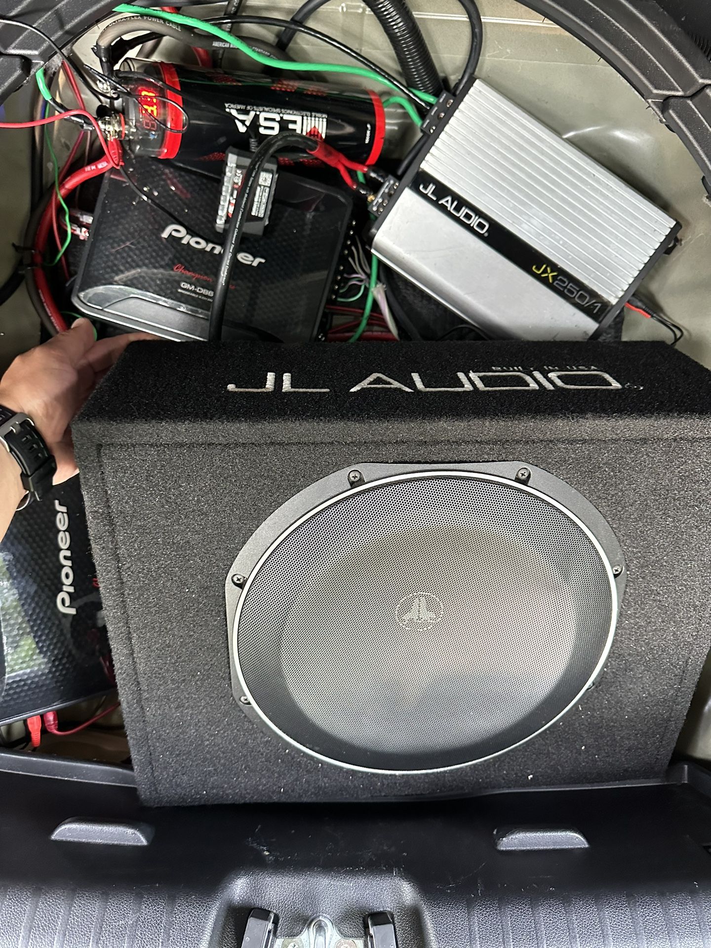 Sale Or Trade Credit 12” JL Audio CS112LG-TW1-2 subwoofer PowerWedge MicroSub box micro sub with ...