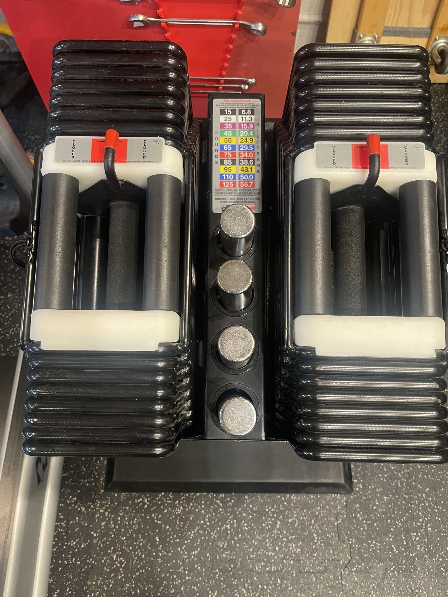 Power block 5 To 90 Pound Dumbbells With Stand for Sale in Stanwood, WA ...