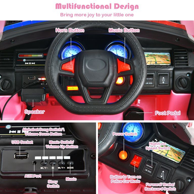 BRAND NEW 12V REMOTE CONTROL Electric Kid Ride On Car Power Wheels Police