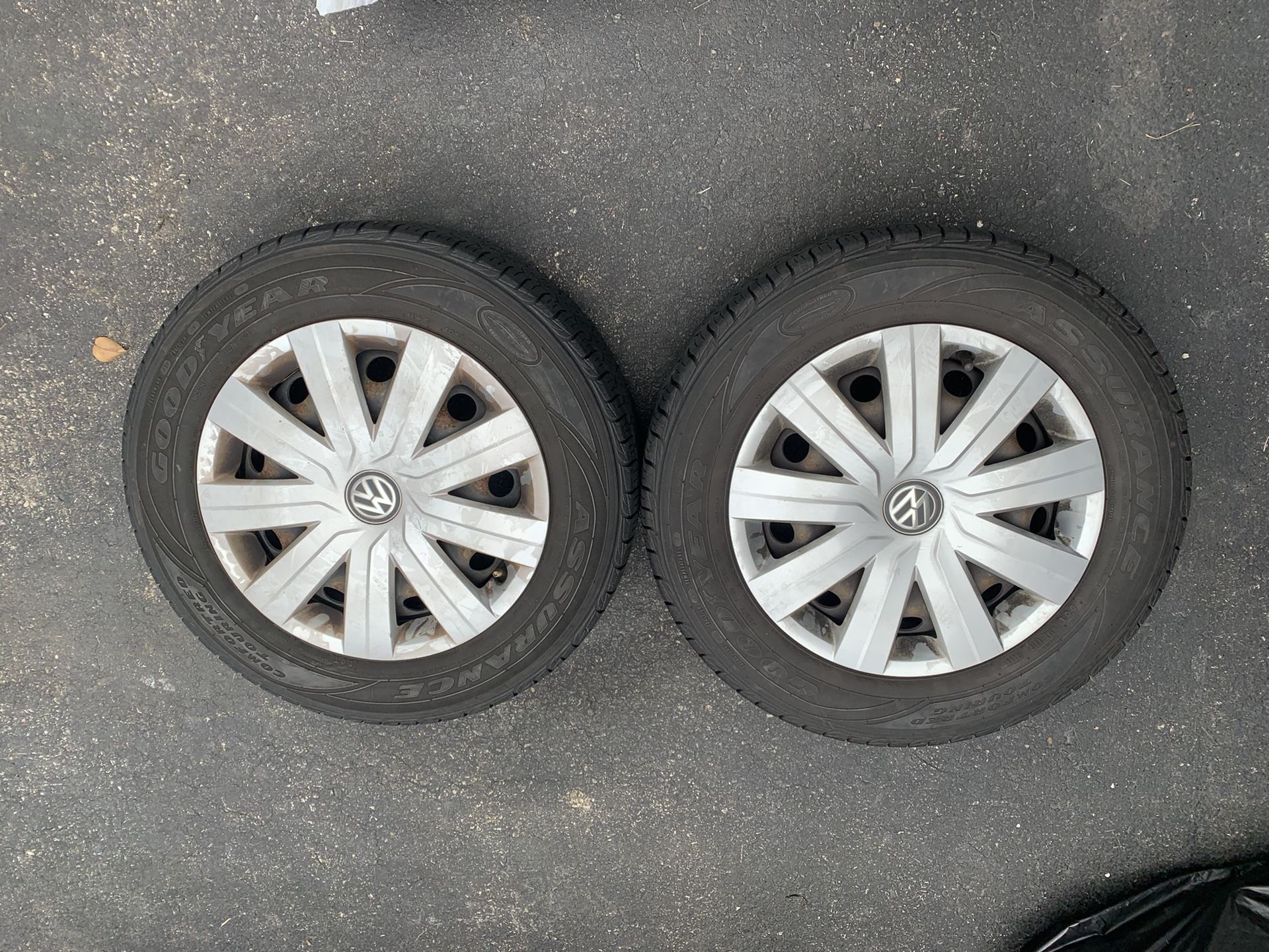 Set of 4 2016 Jetta Tires 15 With Wheel Cover for Sale in Algonquin, IL ...