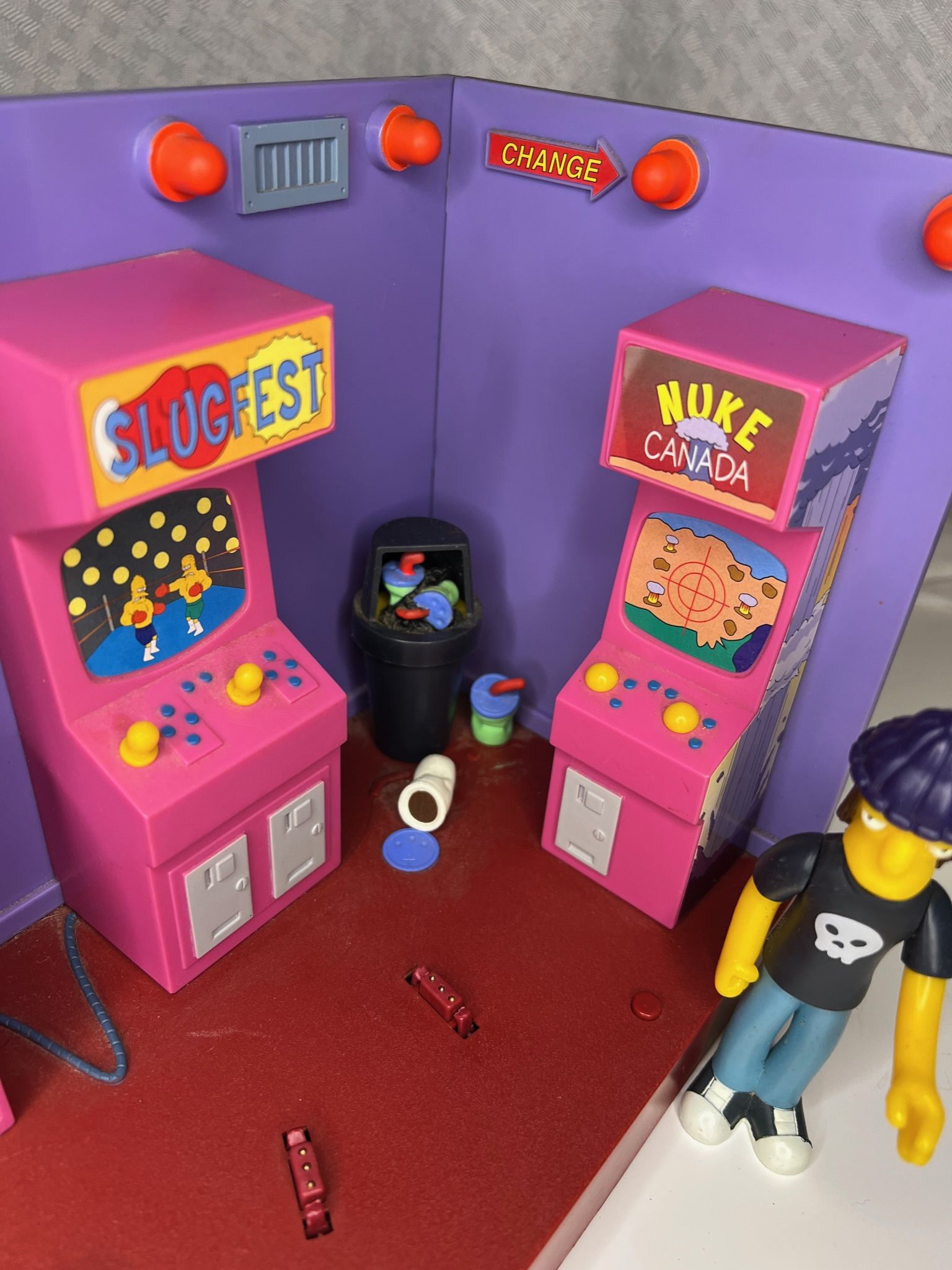 Simpsons Playmates WOS Noiseland Arcade Playset w/ Jimbo Jones Figure ...