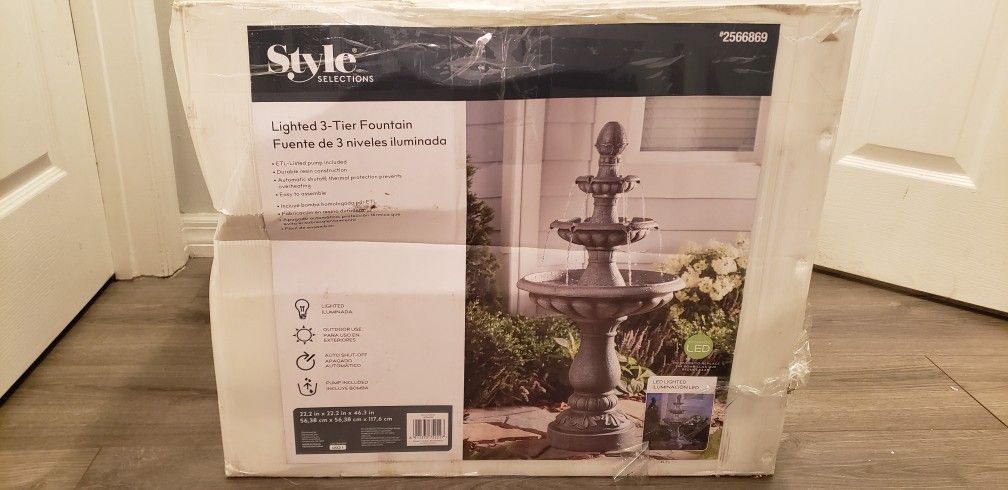Style Selections 3 Tier Resin Outdoor Fountain for Sale in Port St ...