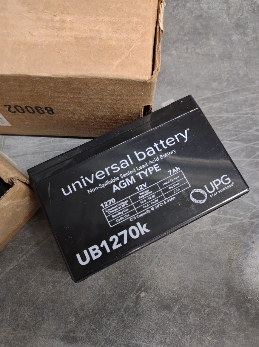2 Battery 12 Volt - 7 Ah - UB1270 - AGM Battery for Sale in Wesley ...