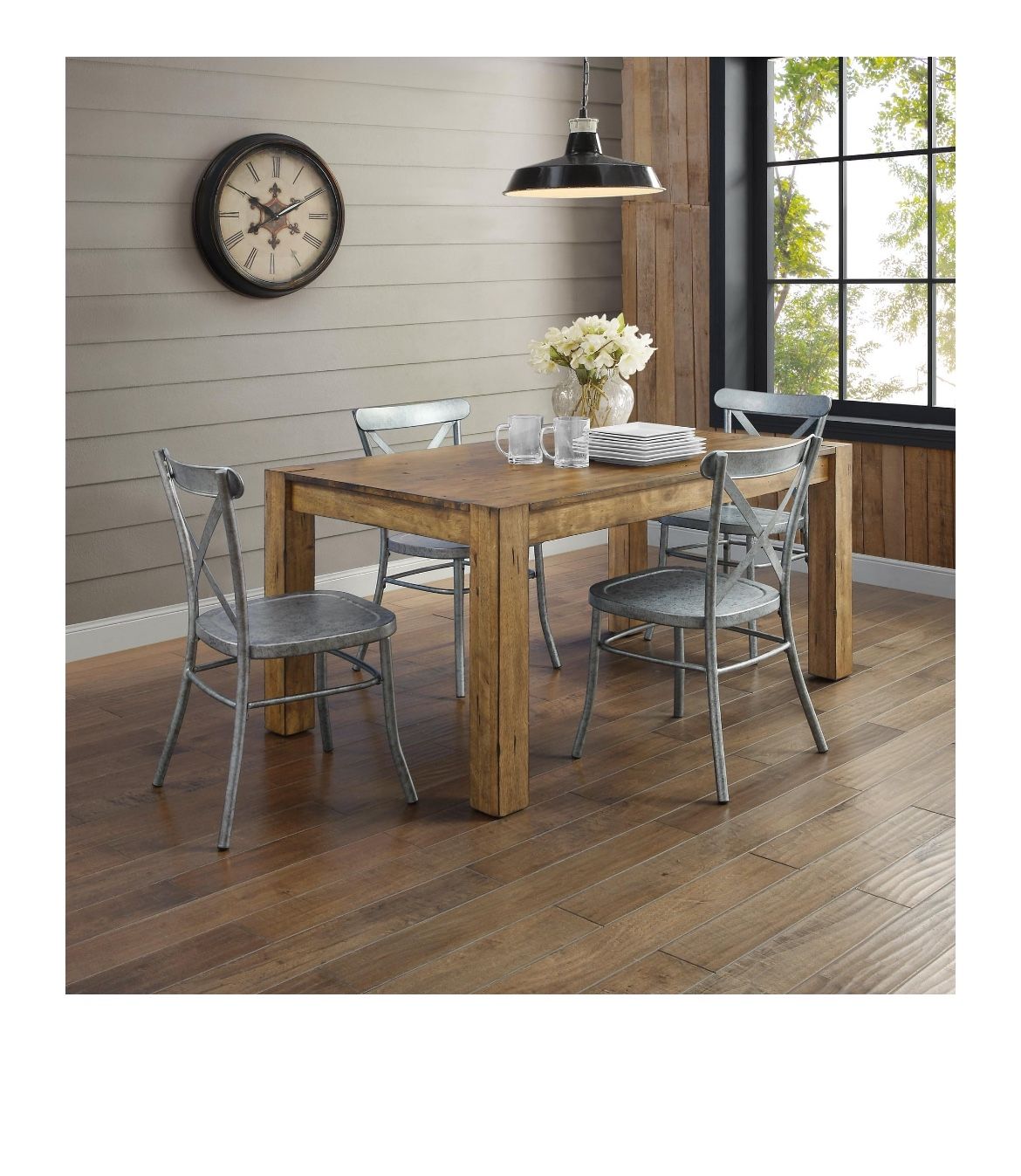 Better Homes Gardens Bryant Solid Wood Dining Table Rustic Brown Furniture