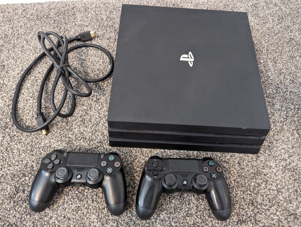 Playstation 4 Pro 1TB and 2 Controllers + HDMI for Sale in Aliso Viejo ...
