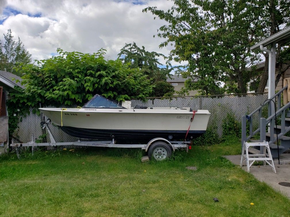 16' Tide Runner sea worthy project and Easy Loader Trailer for Sale in ...
