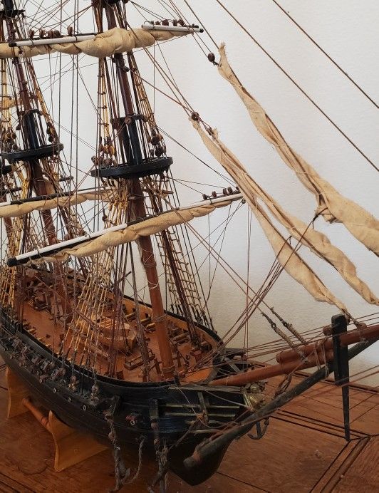 Model Ship, French frigate " BELLE POULE" (1834) famous For bringing ...