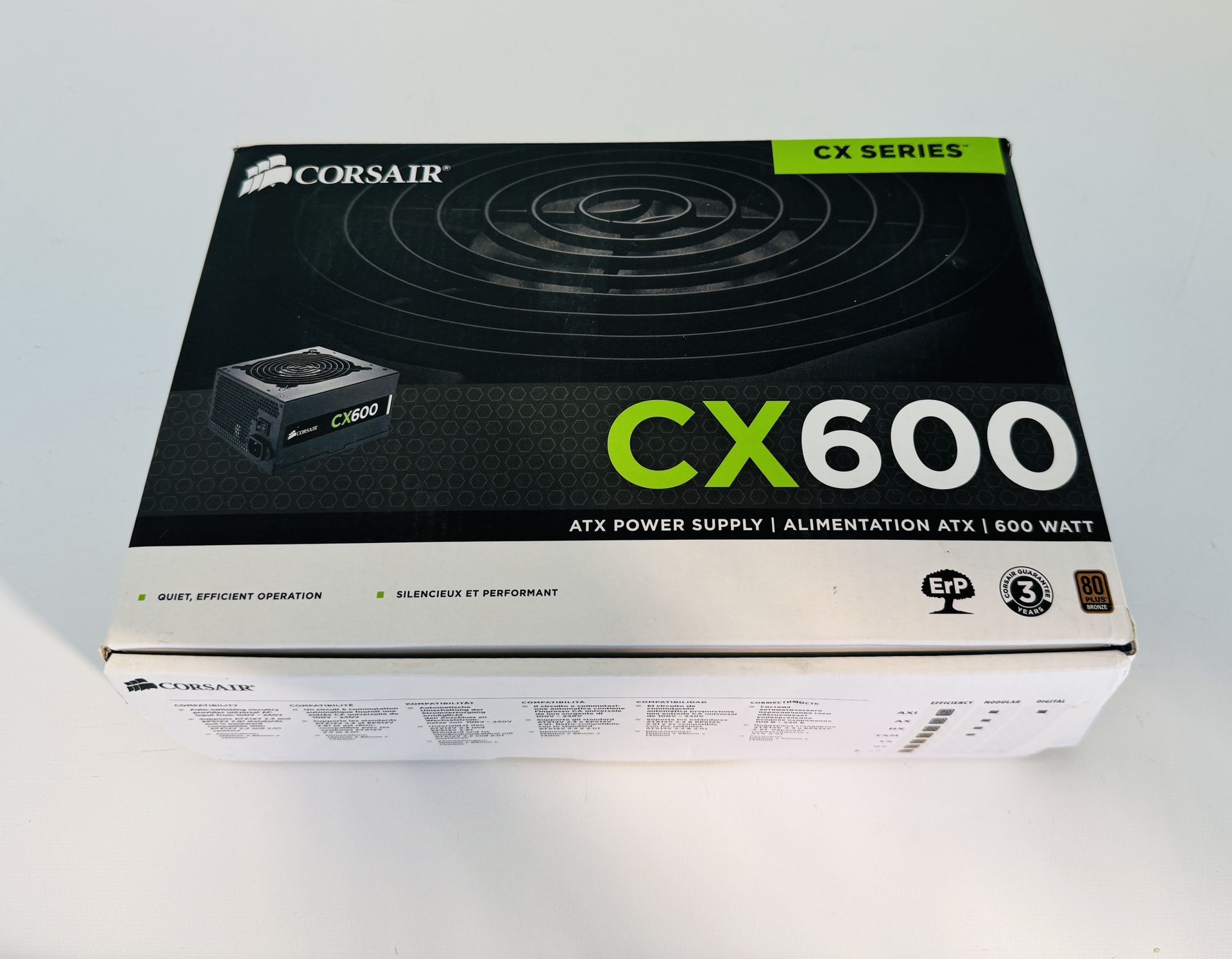NEW IN BOX CORSAIR CX600 Power Supply 600W 80+ BROZE. for Sale in Fort Lauderdale, FL - OfferUp