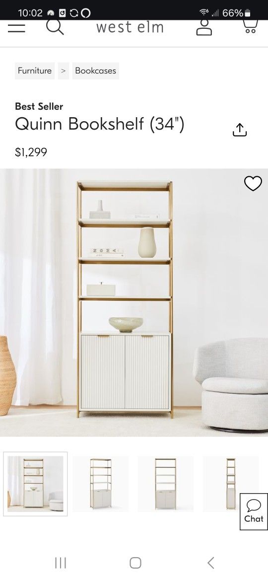 West Elm Quinn Bookcase for Sale in Redmond, WA - OfferUp
