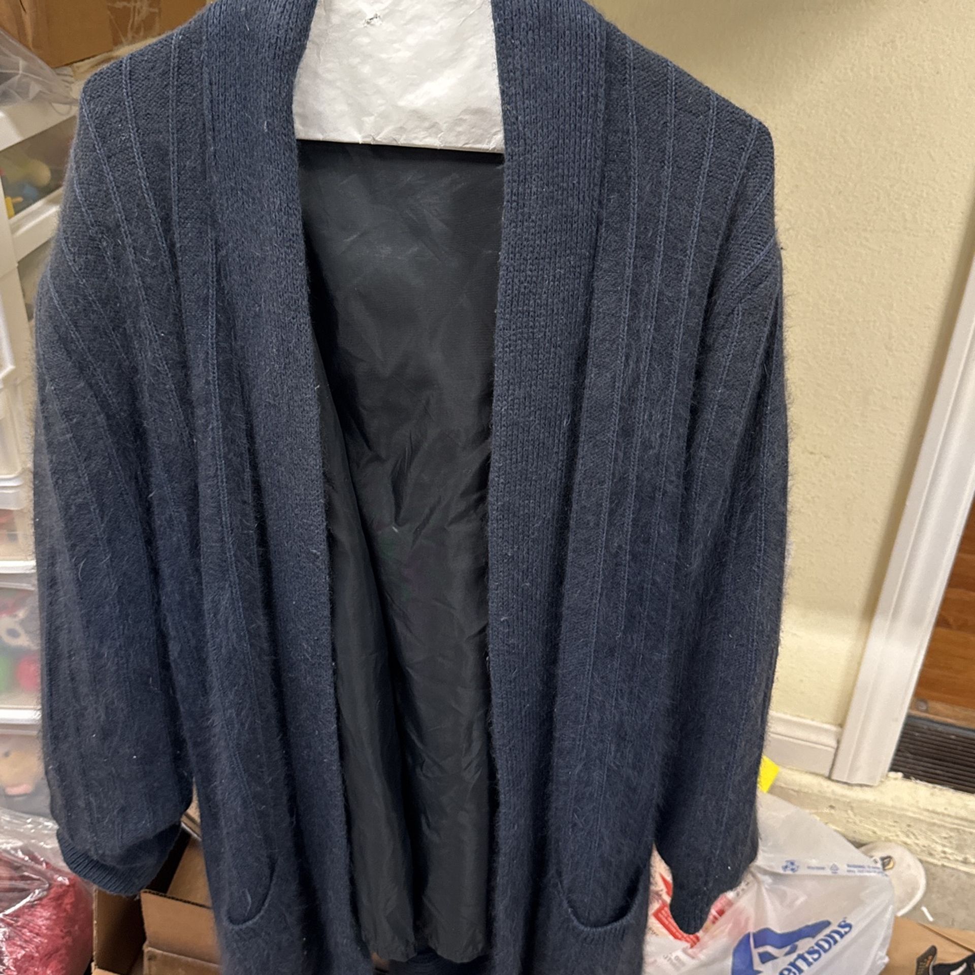 Womens Angora Jacket Long Blue Color Very Warm for Sale in Las Vegas ...