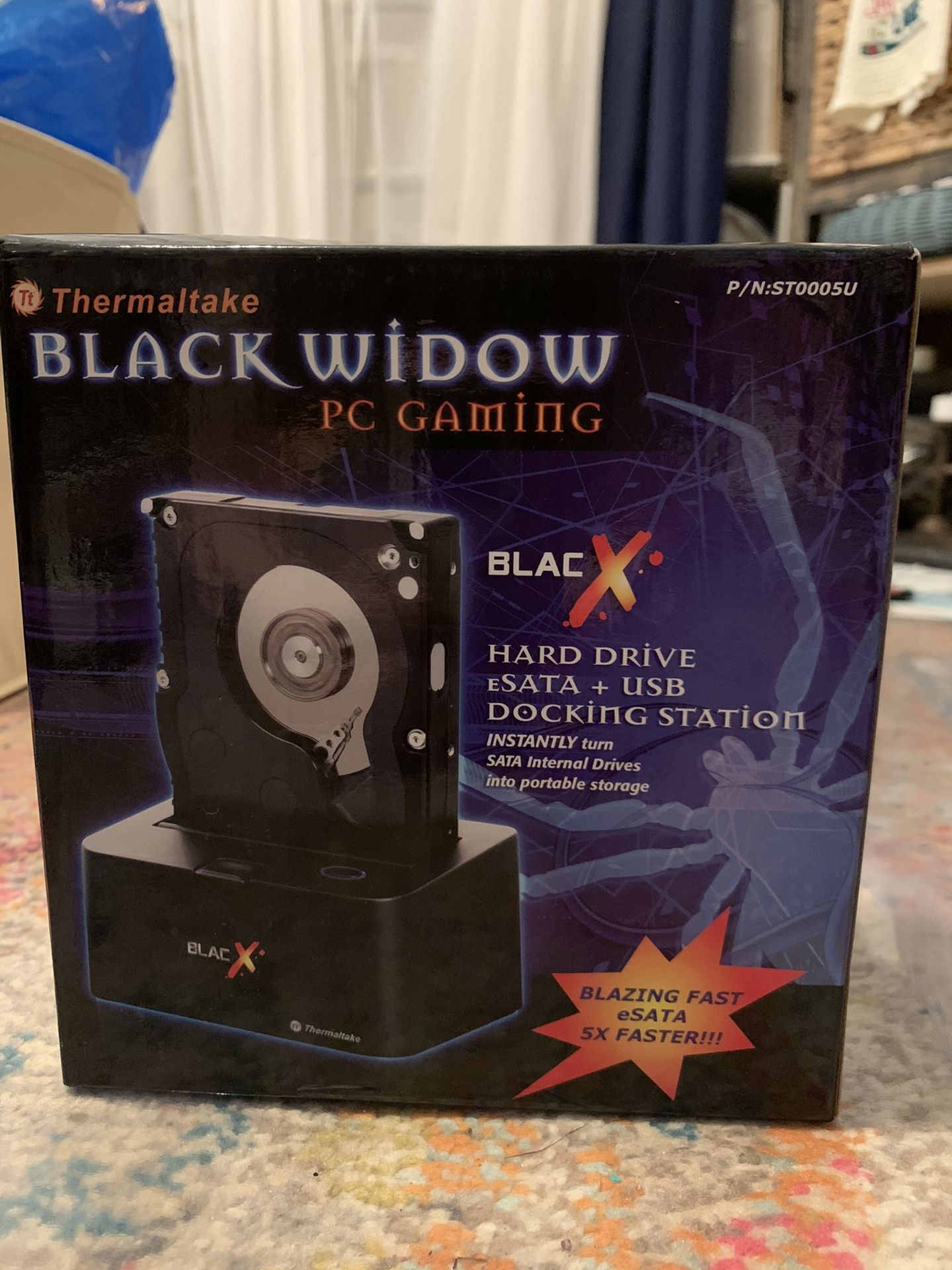 Black Widow PC Gaming Hard Drive eSATA + USB DOCKING STATION Never used ...