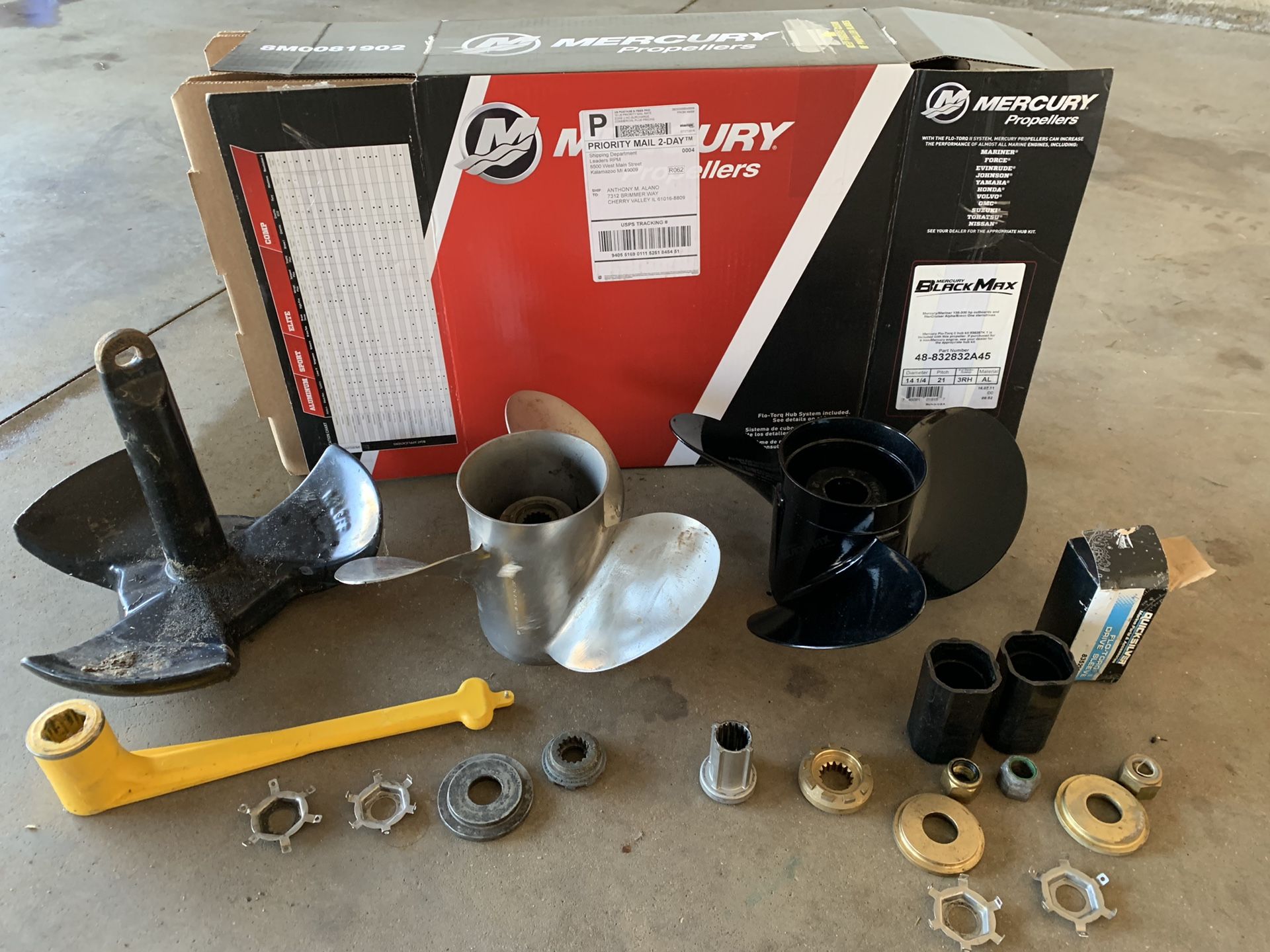 Aluminum Propeller for Mercury Mercruiser Alpha One 21 pitch plus 1 ...