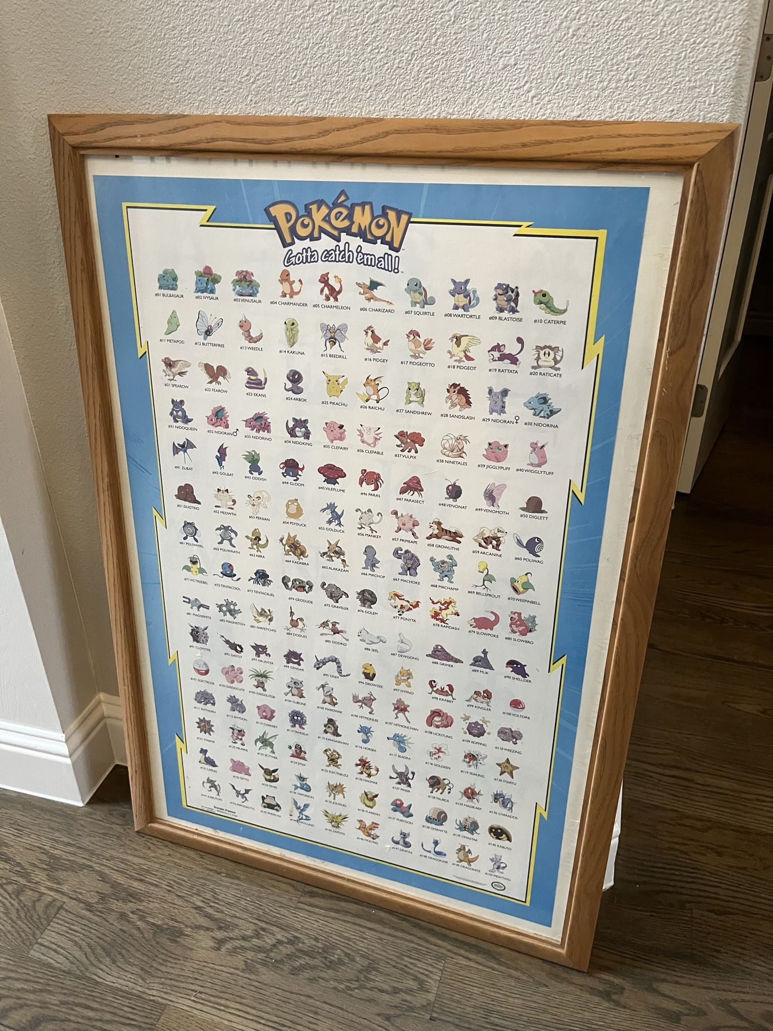 Chart Original 150 Pokemon