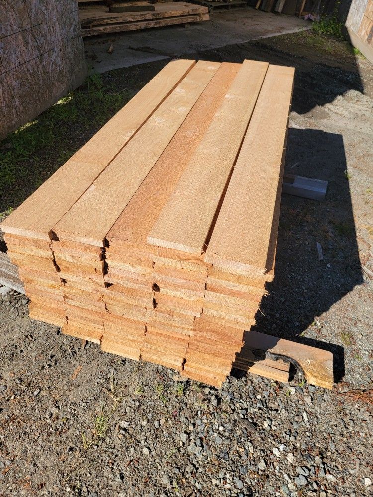 Fence Boards Cedar Rough Cut Lumber True 1" X 6" X 6' for Sale in ...