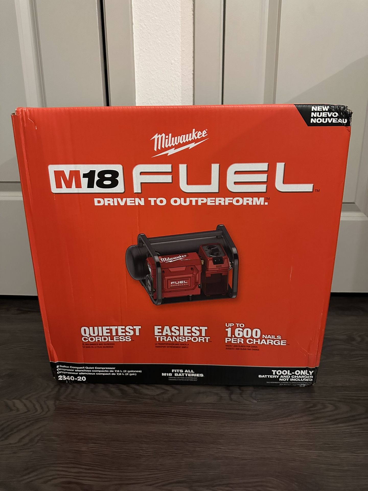 Milwaukee M18 18V Fuel 2 Gallon Compact Quiet Cordless Air Compressor ...