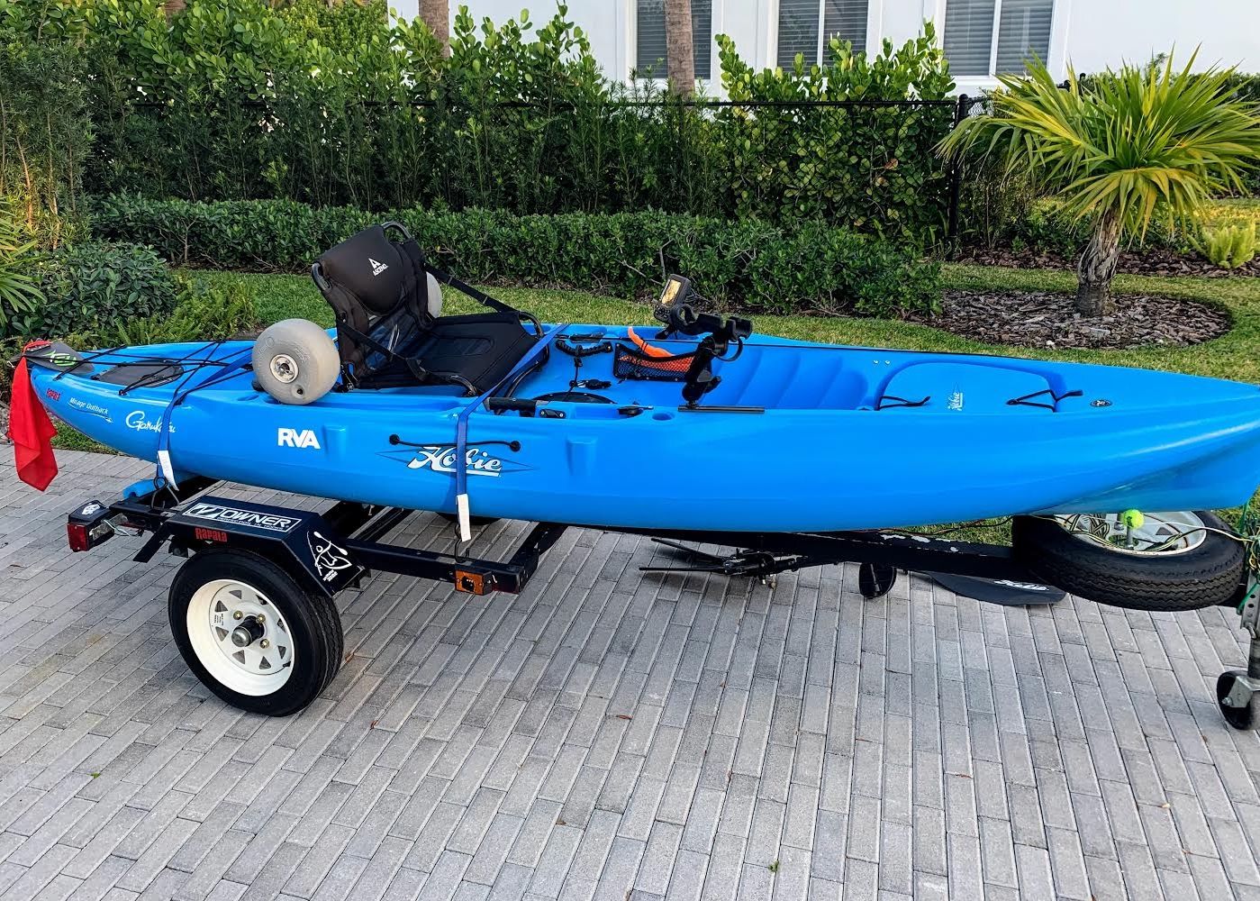 Hobie Mirage Outback Kayak - Fishing-ready: Lowrance depth finder ...