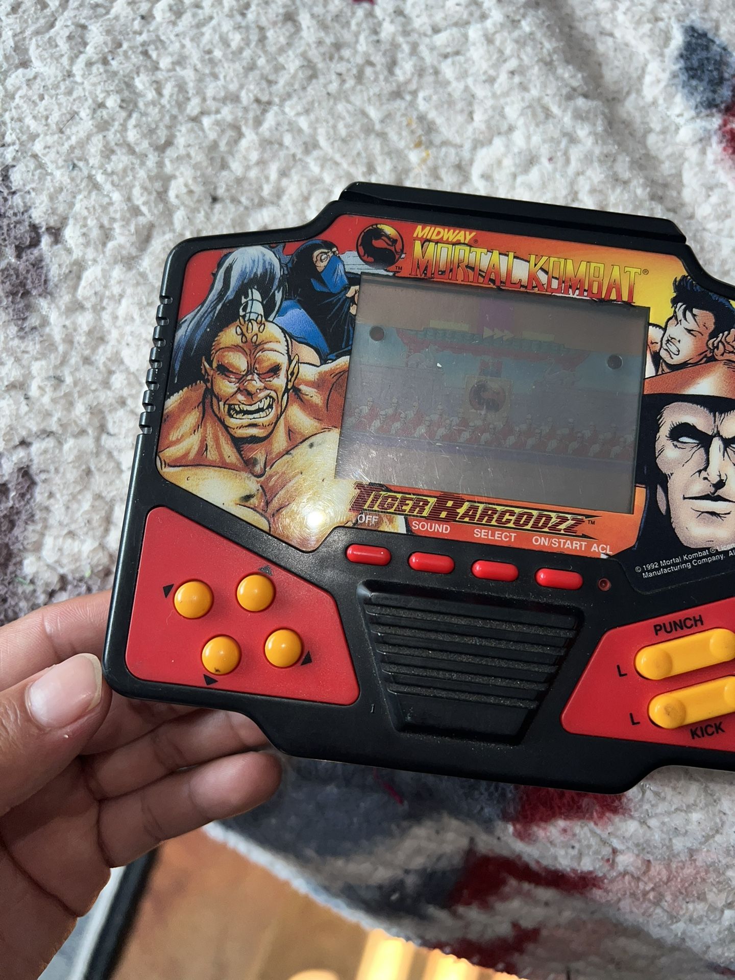 1994 Midway Mortal Kombat Tiger Barcodzz Electronic Handheld Game for ...