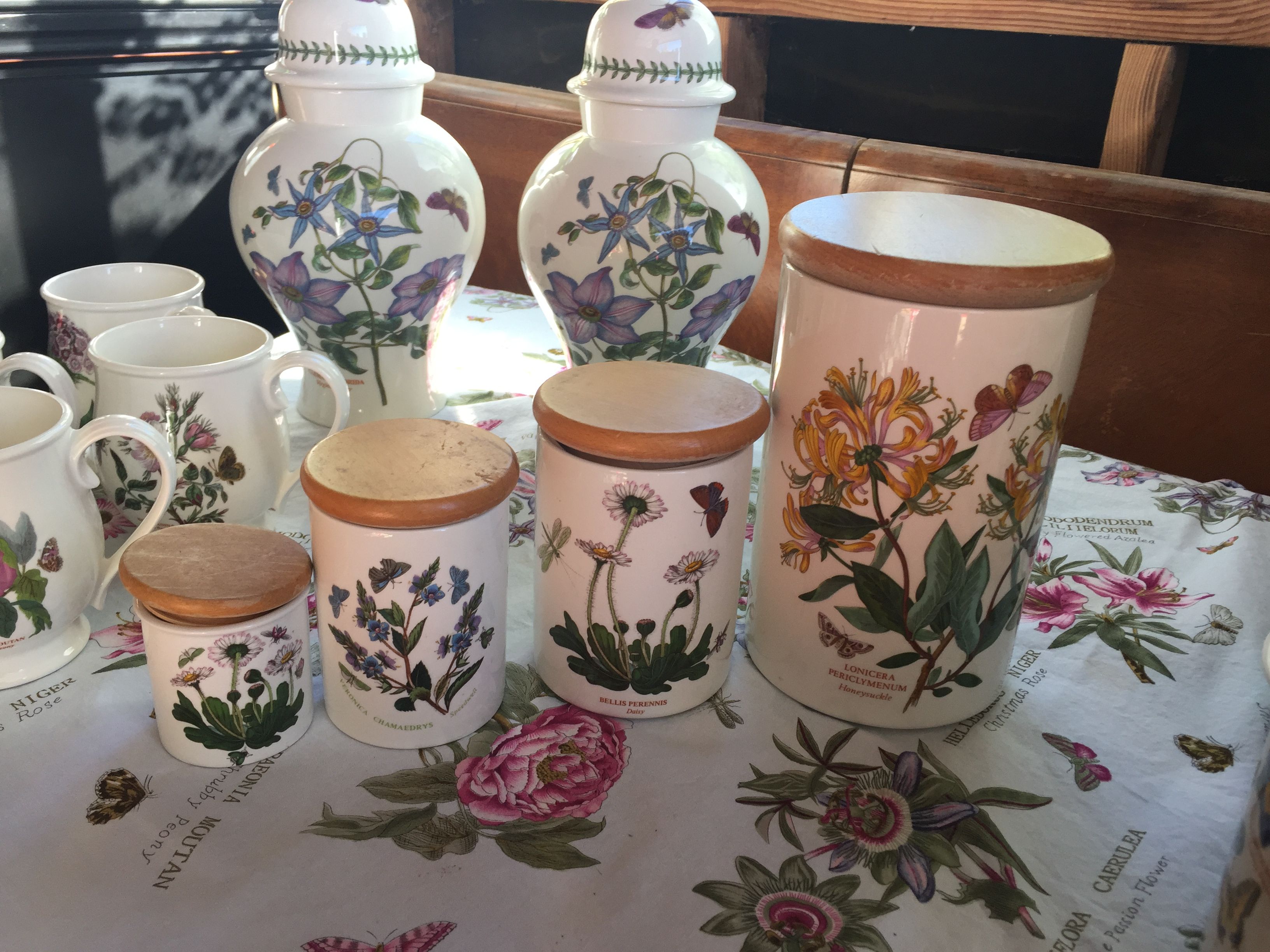 Portmeirion Botanical Garden Canister set with lids ( 4 in set) for ...