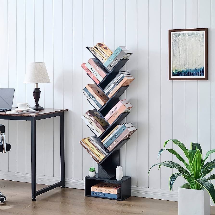 Tall Bookshelf With Books