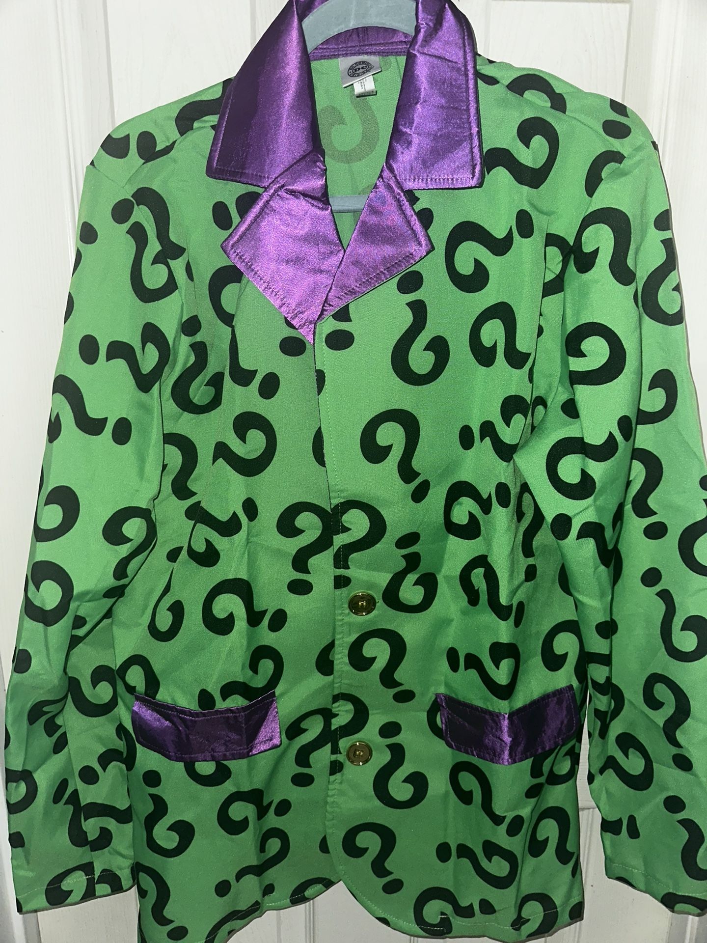 Batman Riddler Halloween Men’s Costume Size Medium/ Large for Sale in ...
