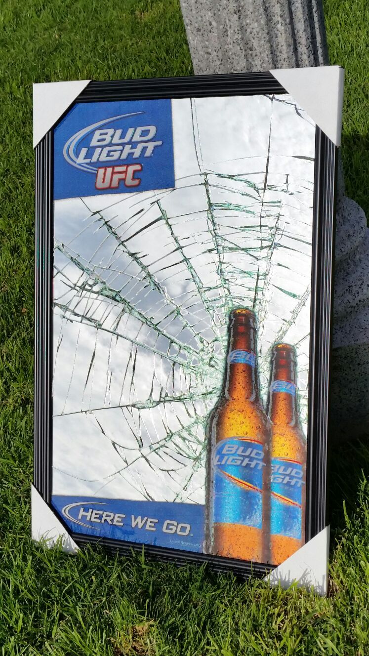 Bud Light UFC Ultimate Fighting Championship beer bar mirror sign brand ...