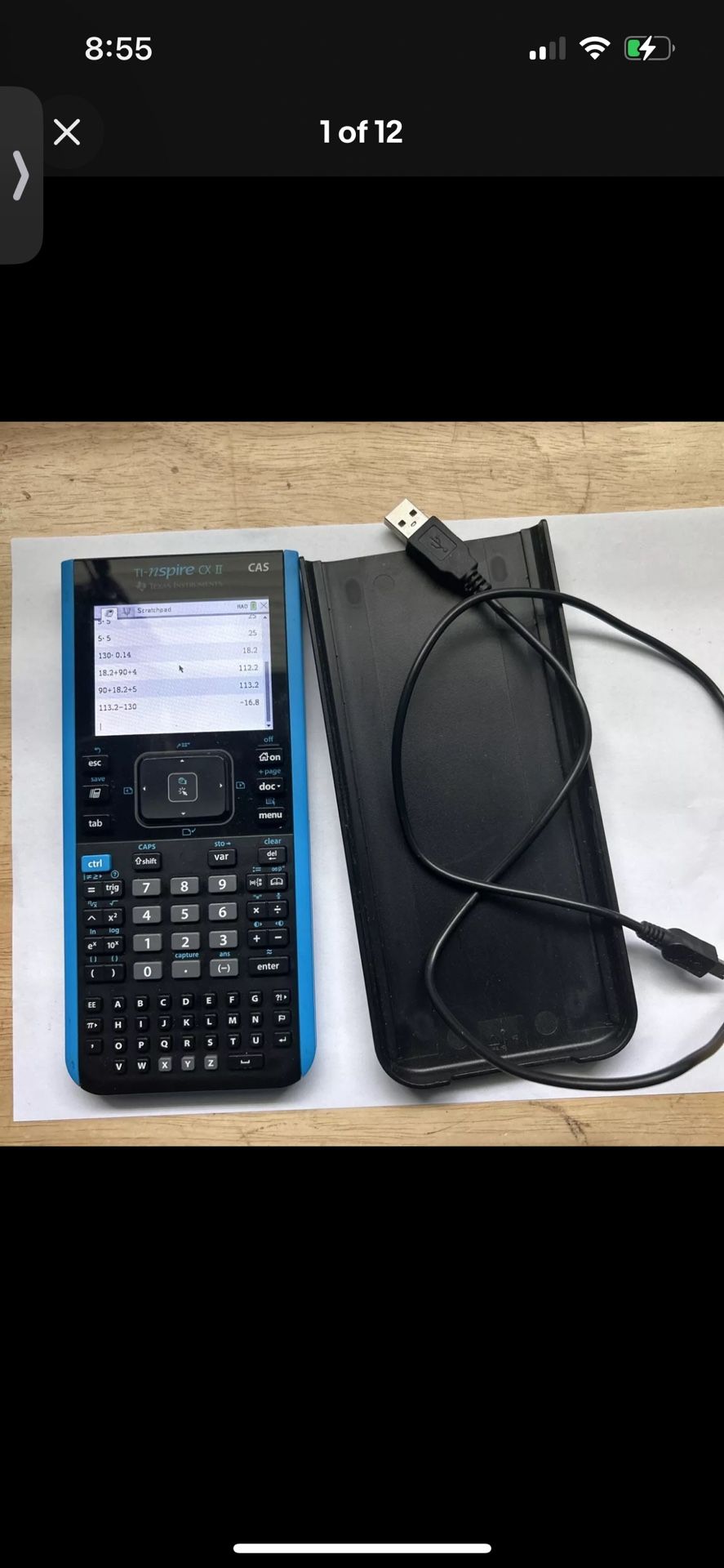Texas Instruments TI Nspire CX II CAS Graphing Calculator With Cable ...