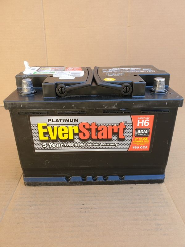 AGM Car Battery Group Size 48 H6 EverStart Platinum 2019 100 With Core agm-car-battery-group-size-48-h6-everstart-platinum-2019-100-with-core