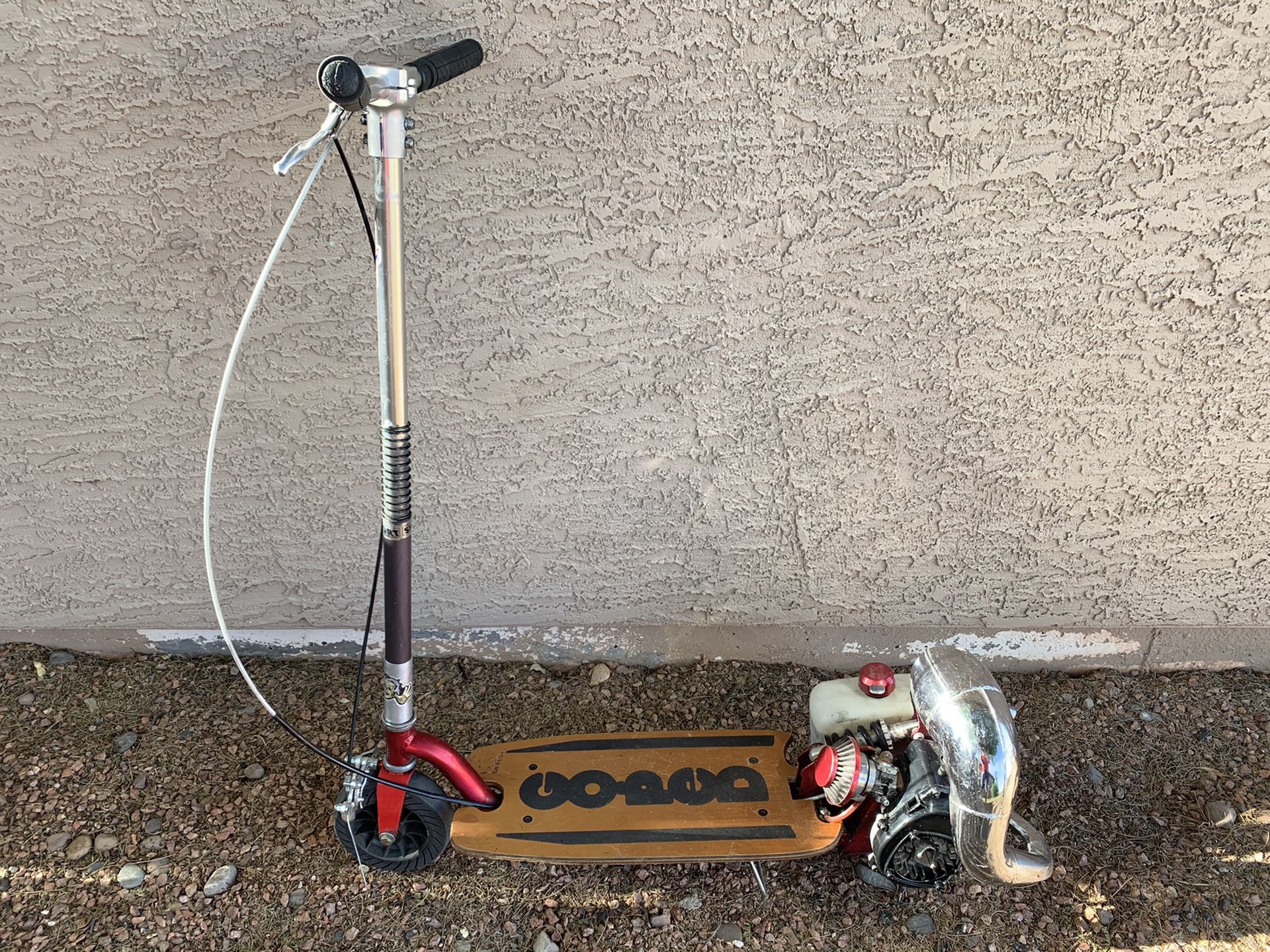 One of a kind, GoPed, rear suspension, high speed engine gas scooter go ...