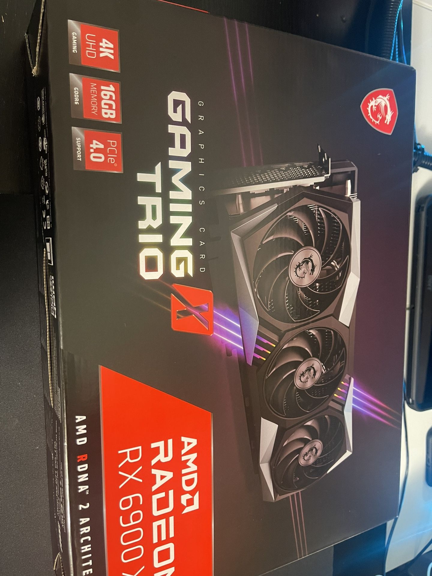 MSI GAMING TRIO X AMD RADEON RX 6900XT 4K 16GB GDDR6 PCIE 4.0 SUPPORT ...