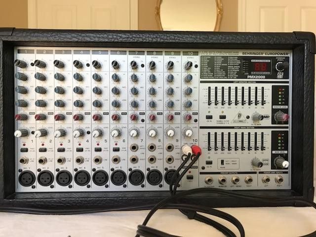 Behringer EuroPower PMX2000 10 Channel 2x250 Watt Stereo Powered Mixer ...
