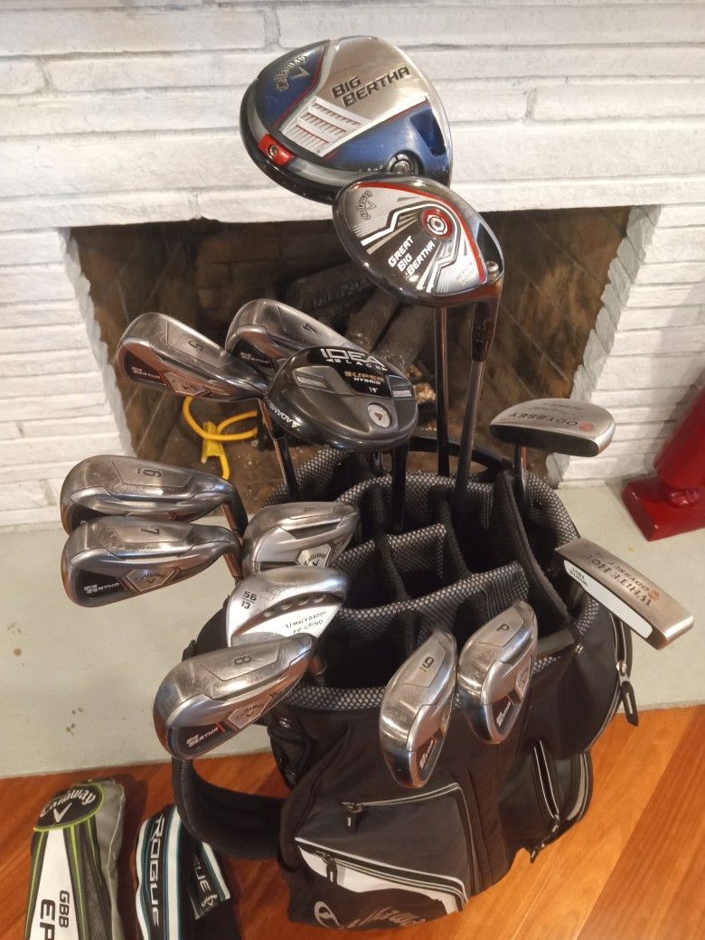 Complete Callaway Golf Club Set With Putter And Golf Bag for Sale in ...
