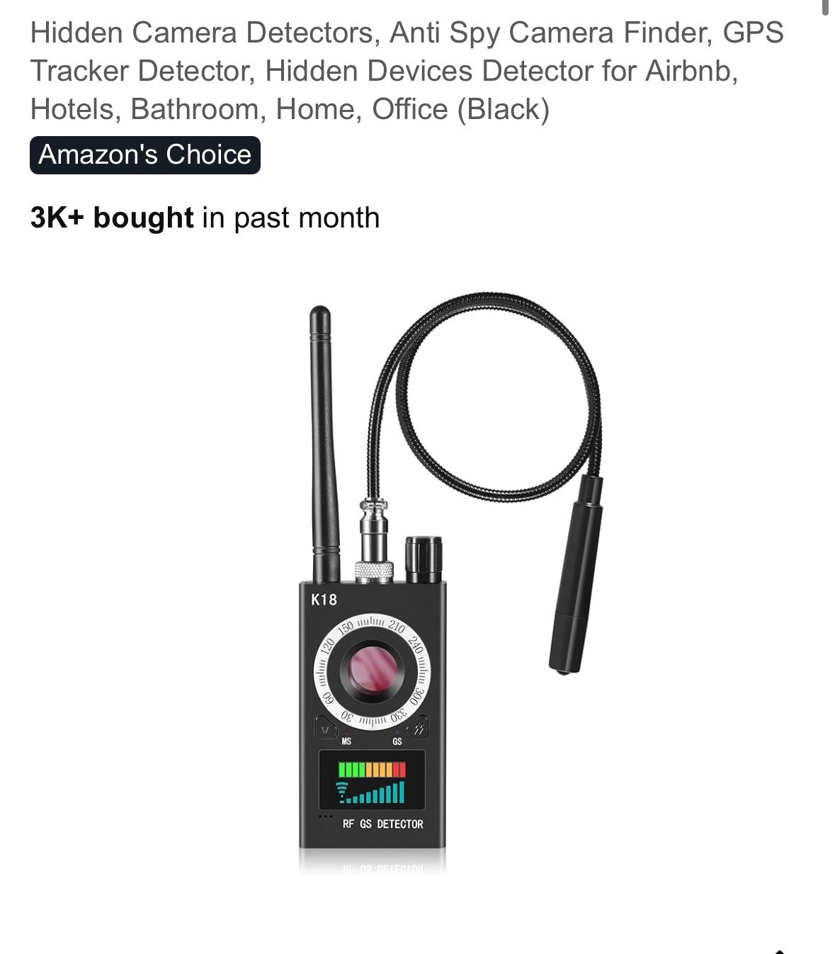 Hidden Camera Detectors, Anti Spy Camera Finder, GPS Tracker Detector ...