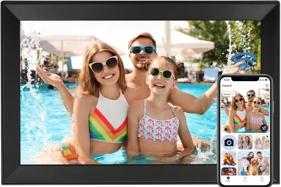 Digital Picture Frame Funcare 15.6 Inch Large WiFi Digital Photo Frame with FHD Touchscreen ...