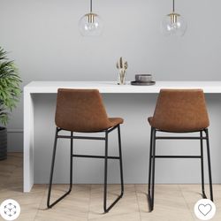 Bowden Upholstered Molded Faux Leather Counter Height Barstool New Set Of 2 for Sale in Long Beach CA OfferUp