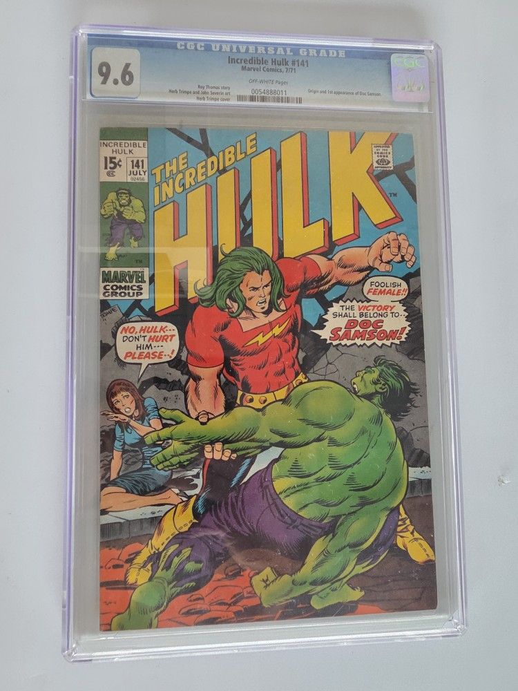 The Incredible Hulk #141 1ST APPEARANCE OF DOC SAMSON CGC 9.6 MARVEL ...
