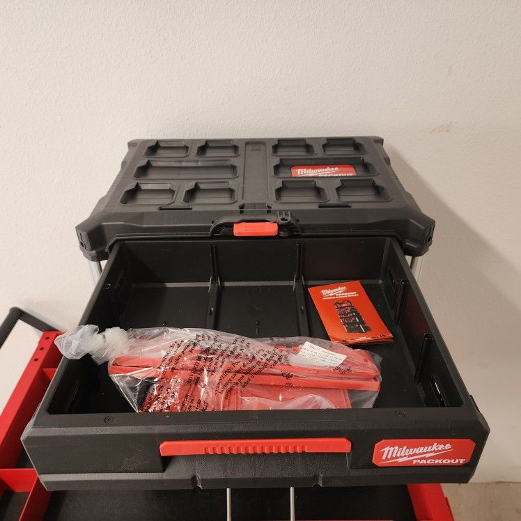 Milwaukee Packout 3 And 2 Drawer Tool Boxes BLACK Edition for Sale in ...