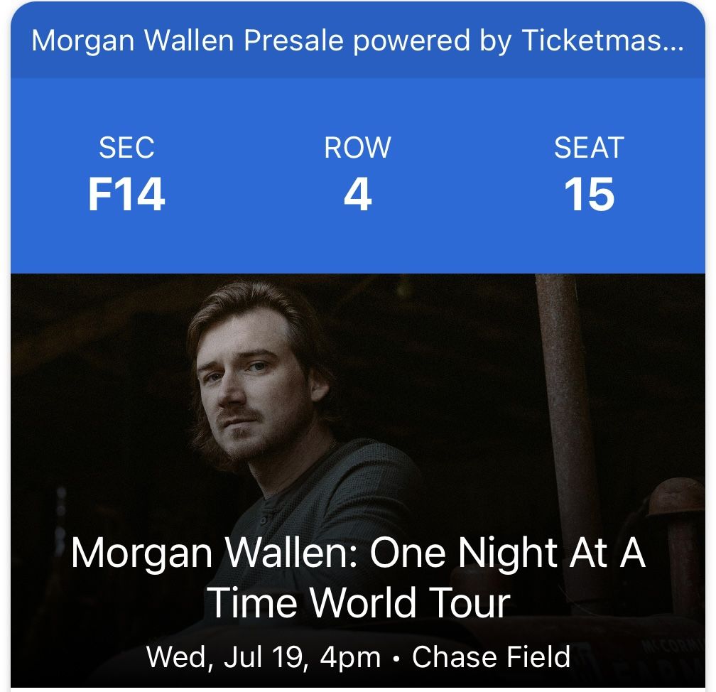 Morgan Wallen Aisle Seat Offer