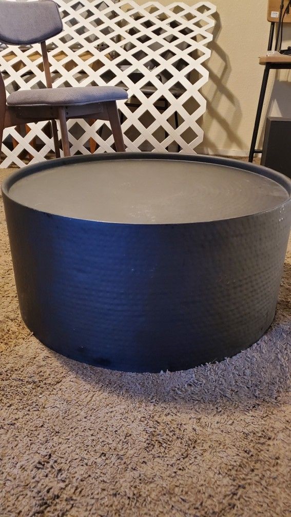 Manila Round Hammered Drum Coffee Table - Project 62 for Sale in ...