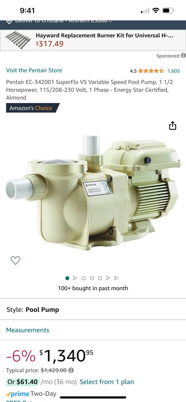 Pentair Superflo VS (Pool Pump) for Sale in Phoenix, AZ - OfferUp