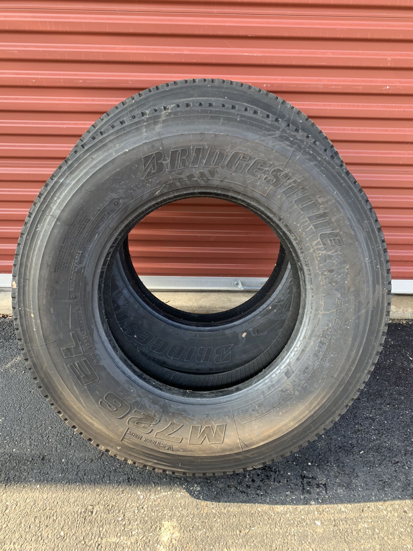 Bridgestone M726 EL 295/75/22.5 Semi Truck Tires for Sale in Franklin ...